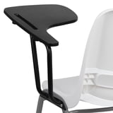 Flash Furniture HERCULES 5 Pack White Ergonomic Shell Chair with Left ...