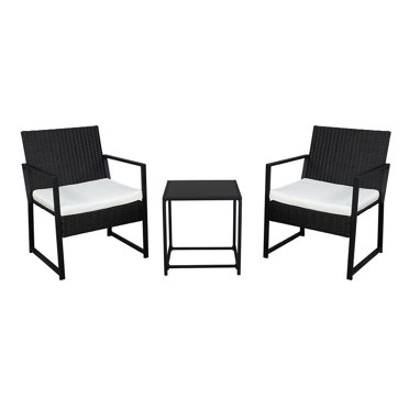 4 Pieces Patio Furniture Outdoor Textilene Conversation Set with Glass ...