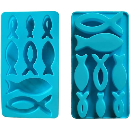 2 small fish molds, 8 small fish, epoxy silicone mold, decoration for ...
