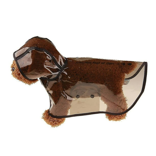 Pet Raincoat Hooded Reusable Plastic Puppy Raincoat Coat Transparent ...