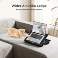 Adjustable Laptop Stand with 8 Angles - Dual Cushion Desk for Sofa, Bed ...