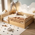 Harper & Bright Designs Full Size Floor Bed with High Security Barrier ...