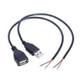 Power Supply Cable 2 Pin USB Female/Male 2Pin Wire Charging Charging ...