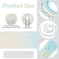 10 Strands Transparent Gradient Color Glass Beads Strands Segmented ...