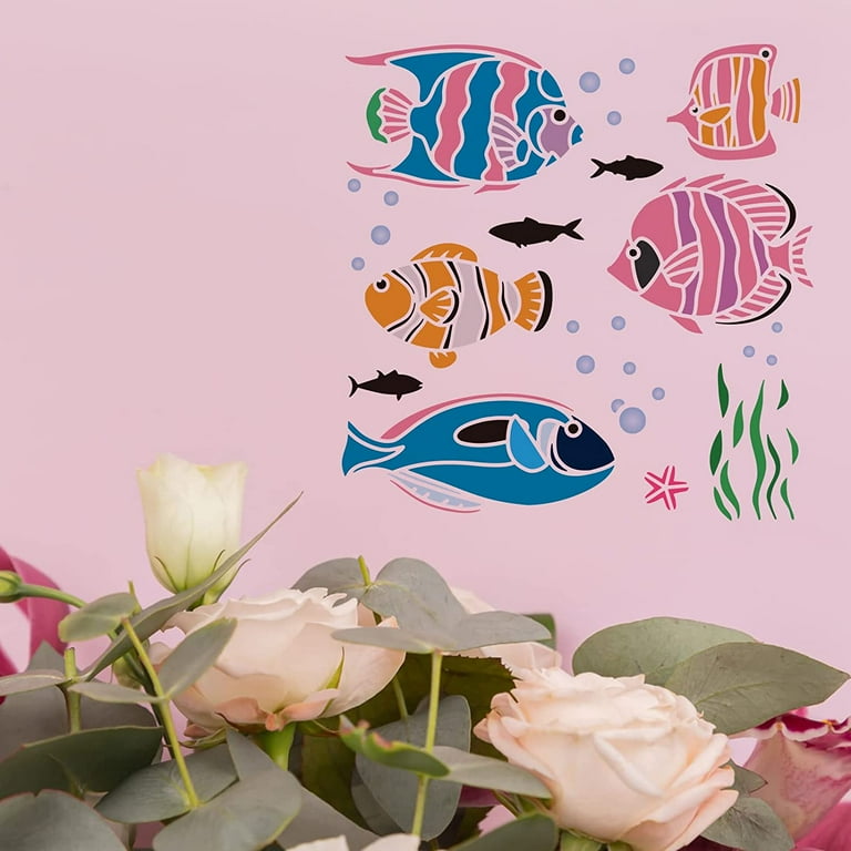 Tropical Fish Stencils