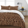 Abstract Leopard Texture Soft Breathable Bedding Set with Pillow Shams ...