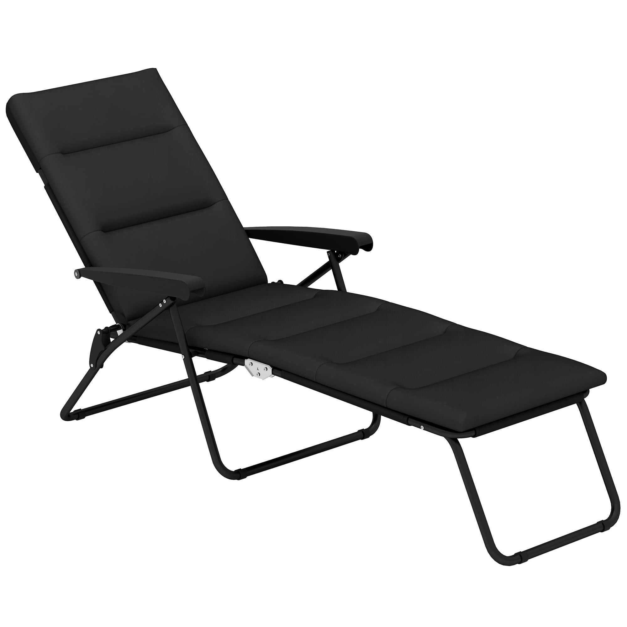 Click here for Outsunny Folding Lounge Chair W/ Cushion  Adjustab... prices