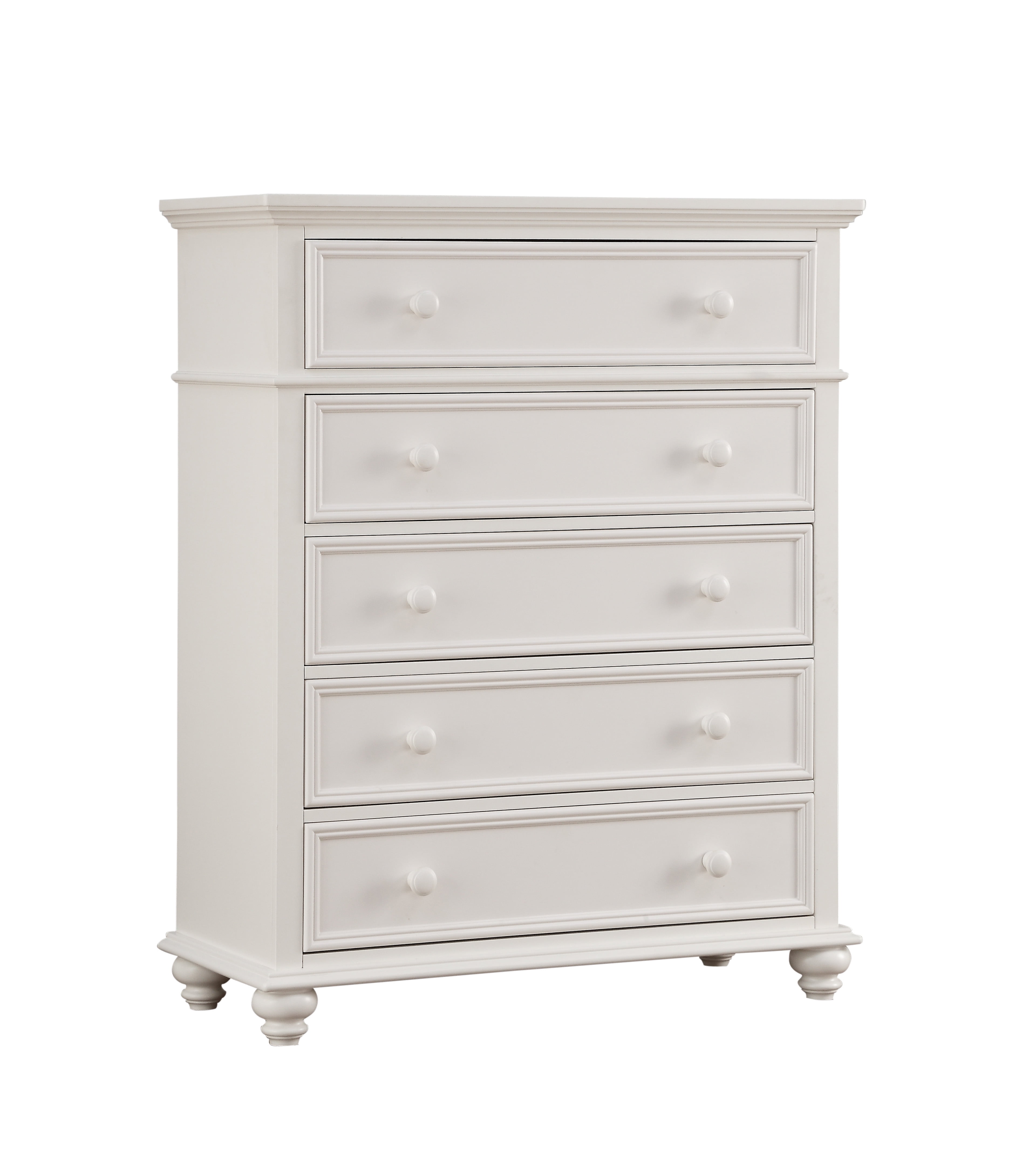 Home Meridian Mila Youth Six Drawer Storage Chest in White - Walmart.com