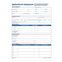 Adams Letter-Size Employment Application Forms, 50 Sheets/Pad, 2-Pack ...