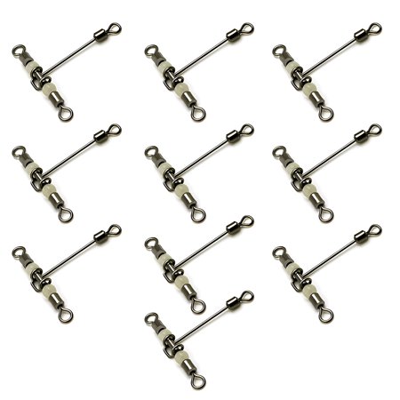 Decodeary 10 Pieces Stainless Steel Sea Offshore Fishing Swivel ...