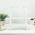 BalsaCircle 21" 4 Tier Wooden Wedding Cake Stand, Whitewashed Ladder ...