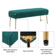 Duhome Modern Velvet Bench Ottoman Comfortable Footrest Stool Bench