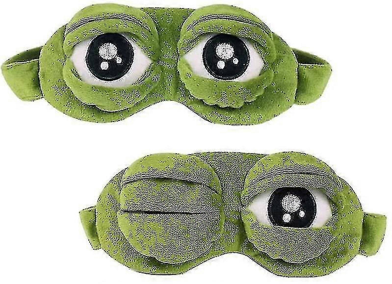 2 piezas de antifaz para dormir, antifaz con forma de rana de dibujos ...