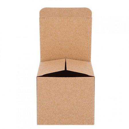 50PCS Kraft Paper Favor Boxes Cube Gift Boxes Mini Foldable Treat Boxes ...
