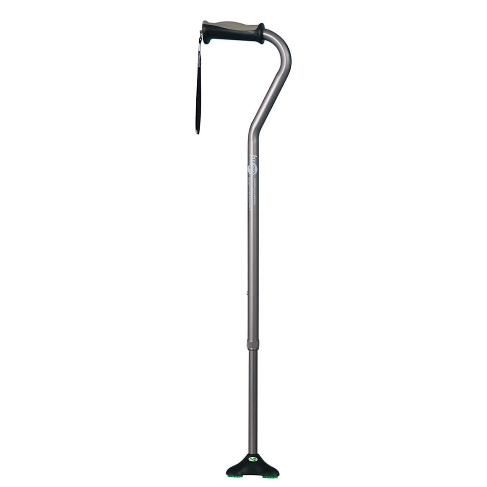 Hugo QuadPod Offset Cane with Ultra Stable Cane Tip, Smoke - Walmart.com