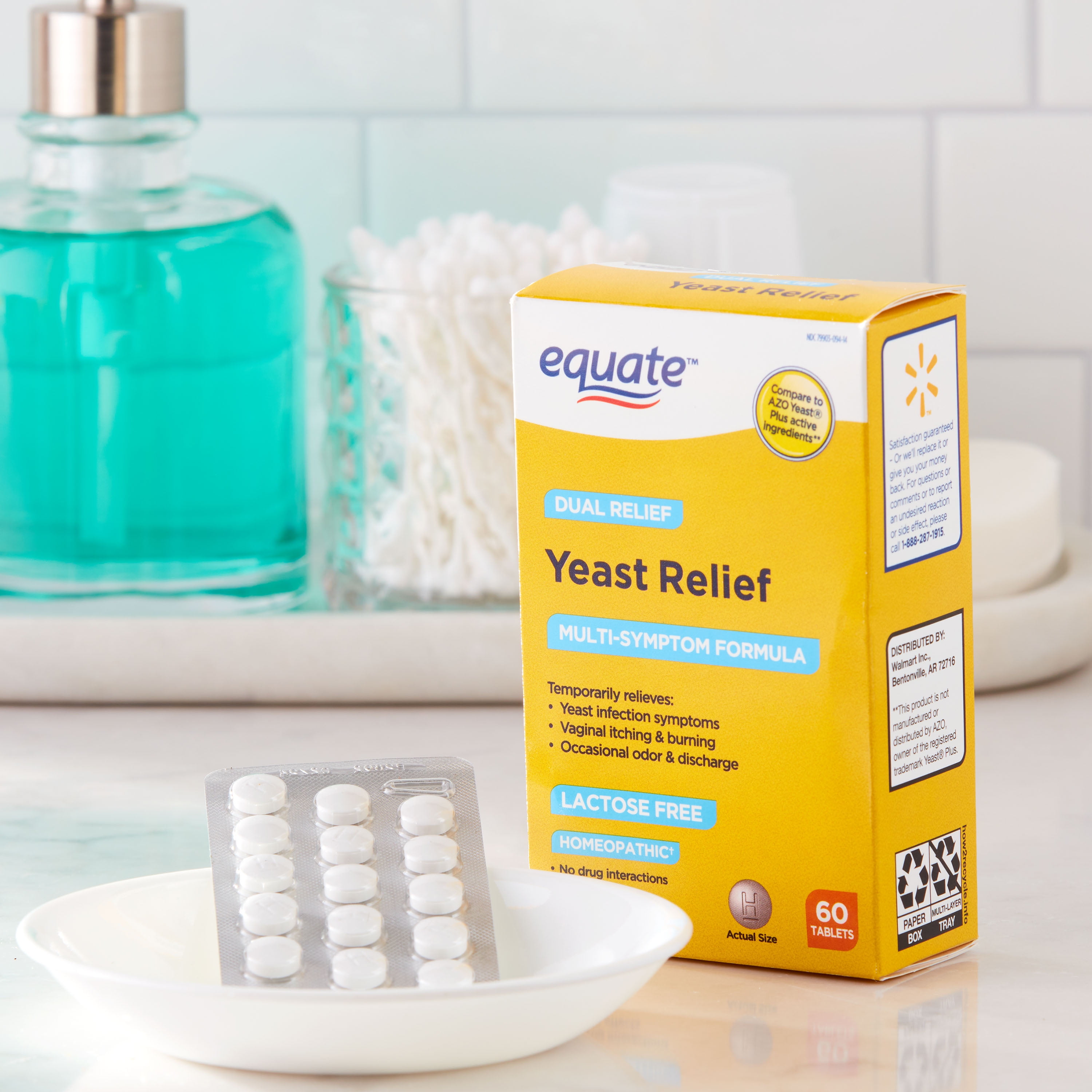 Brandclub - Equate Yeast Relief Tablets for Yeast Infection Symptoms ...