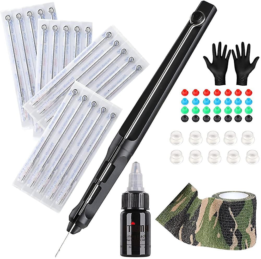 Hand Poke and Stick Tattoo Kit, Stick and Poke Pen Kit Aleación de ...