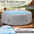82" Round Inflatable Hot Tub, 4-6 Person Portable Outdoor Spa Hot Tub ...