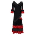 TTAO Spanish Flamenco Dress for Girls Polka Dot Ruffle Sleeve Gypsy ...