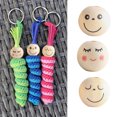 20Pcs Faced Beads, Smiles Beads with Holes, Natural Beads Round Loose ...