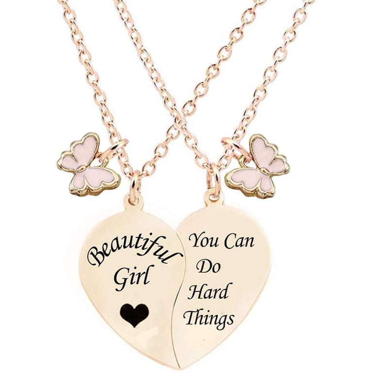 Heart Necklace For Two Sisters