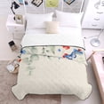 Blue Red Flowers Quilted Comforters Cooling Blanket California King ...