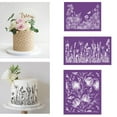T-HOTLYST Cake Mesh Stencil Lace Flower Grass Fabric Cake Stencil ...
