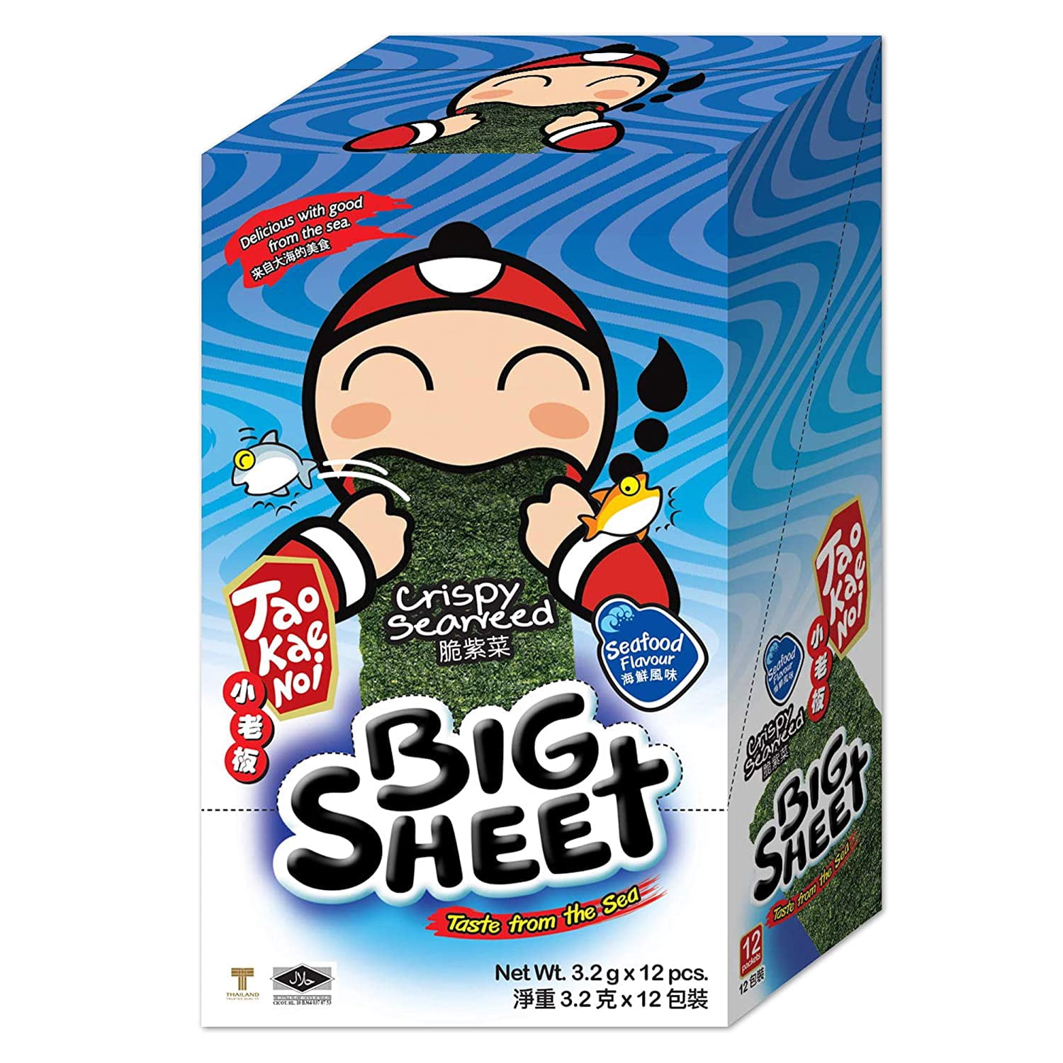 Big Crispy Seaweed Snack Sheets by | Japanese Sauce Flavor Thai Seaweed ...