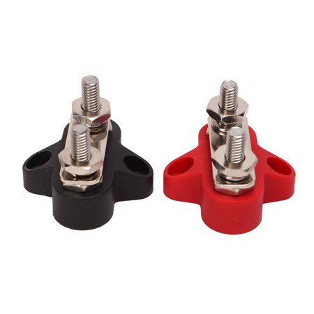 Battery Power Stud,1 Pair 48V Battery Bus Bar Terminal Block Battery ...