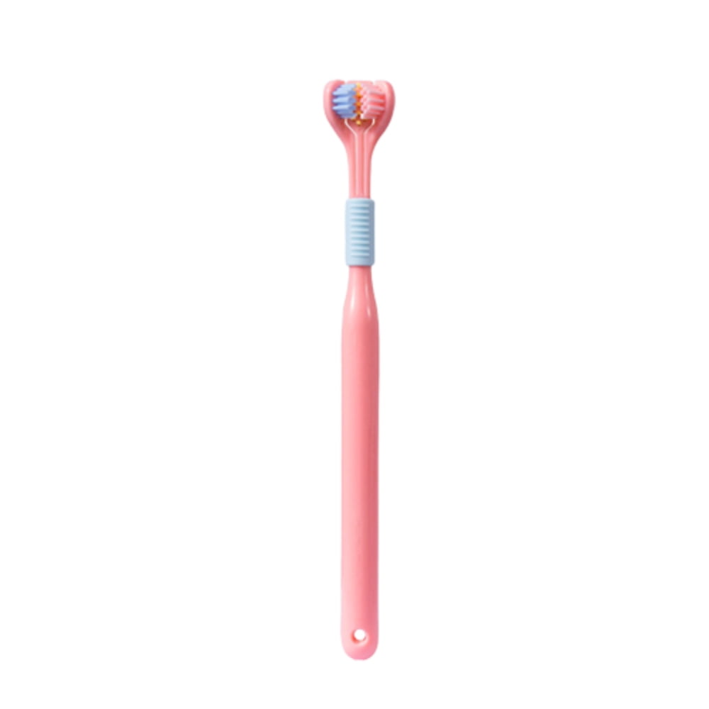 PEACNNG Cleaning tongue coating three-headed toothbrush three-sided ...