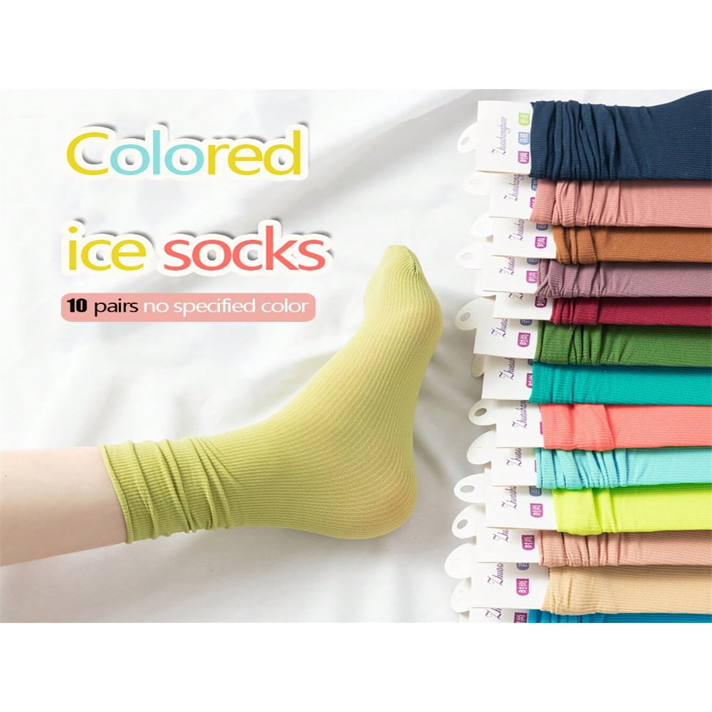Click here for Deelleeo 10 Pairs Random Color Mid-Calf Women‘s Th... prices