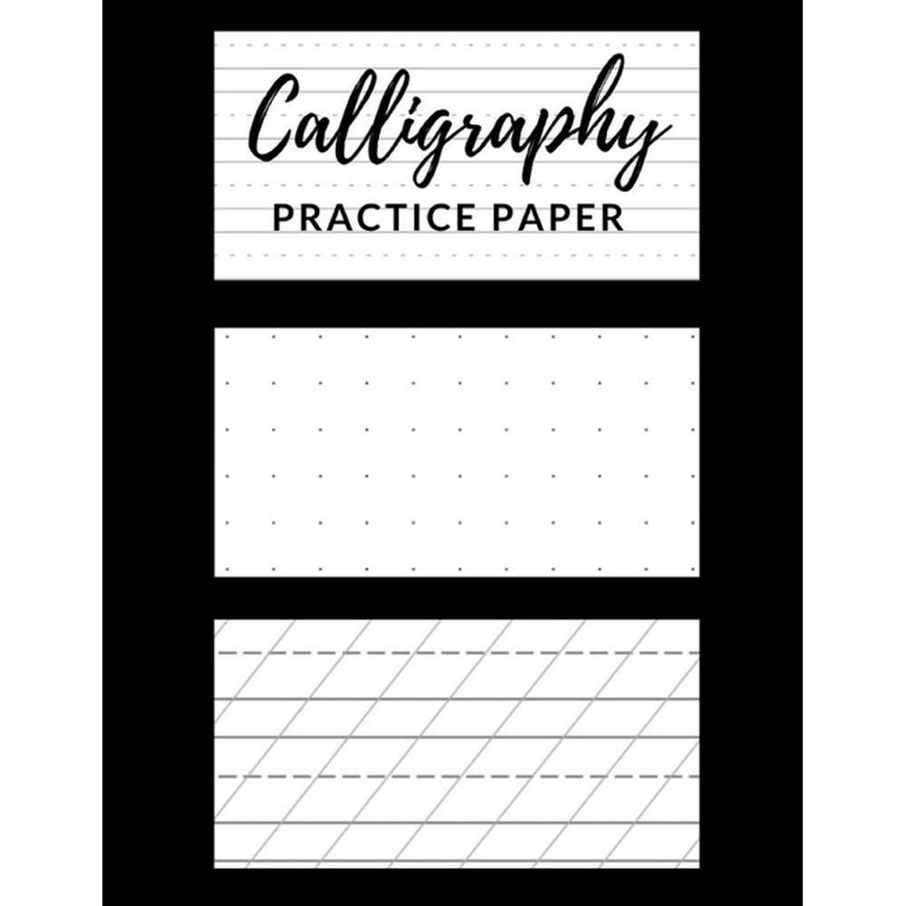 Calligraphy Practice Paper: Nifty Calligraphy Slant Angle Lined Guide ...