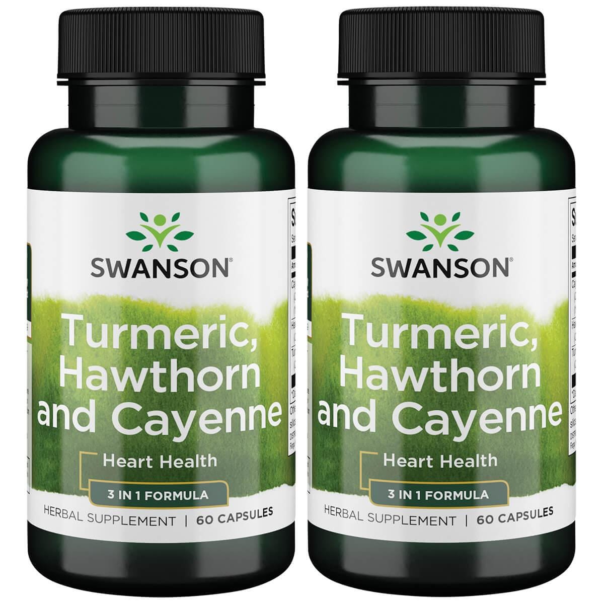 Swanson Turmeric, Hawthorn and Cayenne 60 Caps 2 Pack - Walmart.com