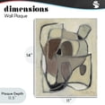 Stupell Industries Rustic Curved Shapes Abstract Wall Plaque Art ...