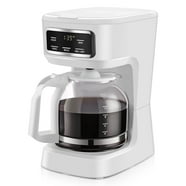 Chefman 12-Cup Programmable Coffee Maker, Round Stainless Steel ...