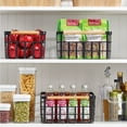mDesign Metal Food Organizer Storage Basket, 4 Pack, Matte Black ...