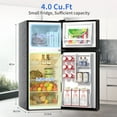 BANGSON Compact 4.0 Cu.Ft Fridge with Freezer, 2-Door, 5 Temp Settings ...