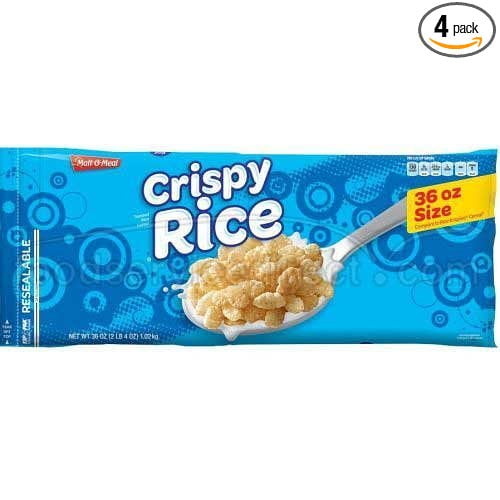 4 PACKS : Malt-O-Meal Crispy Rice Bulk Pack Cereal, 32 Ounce -- 4 per ...