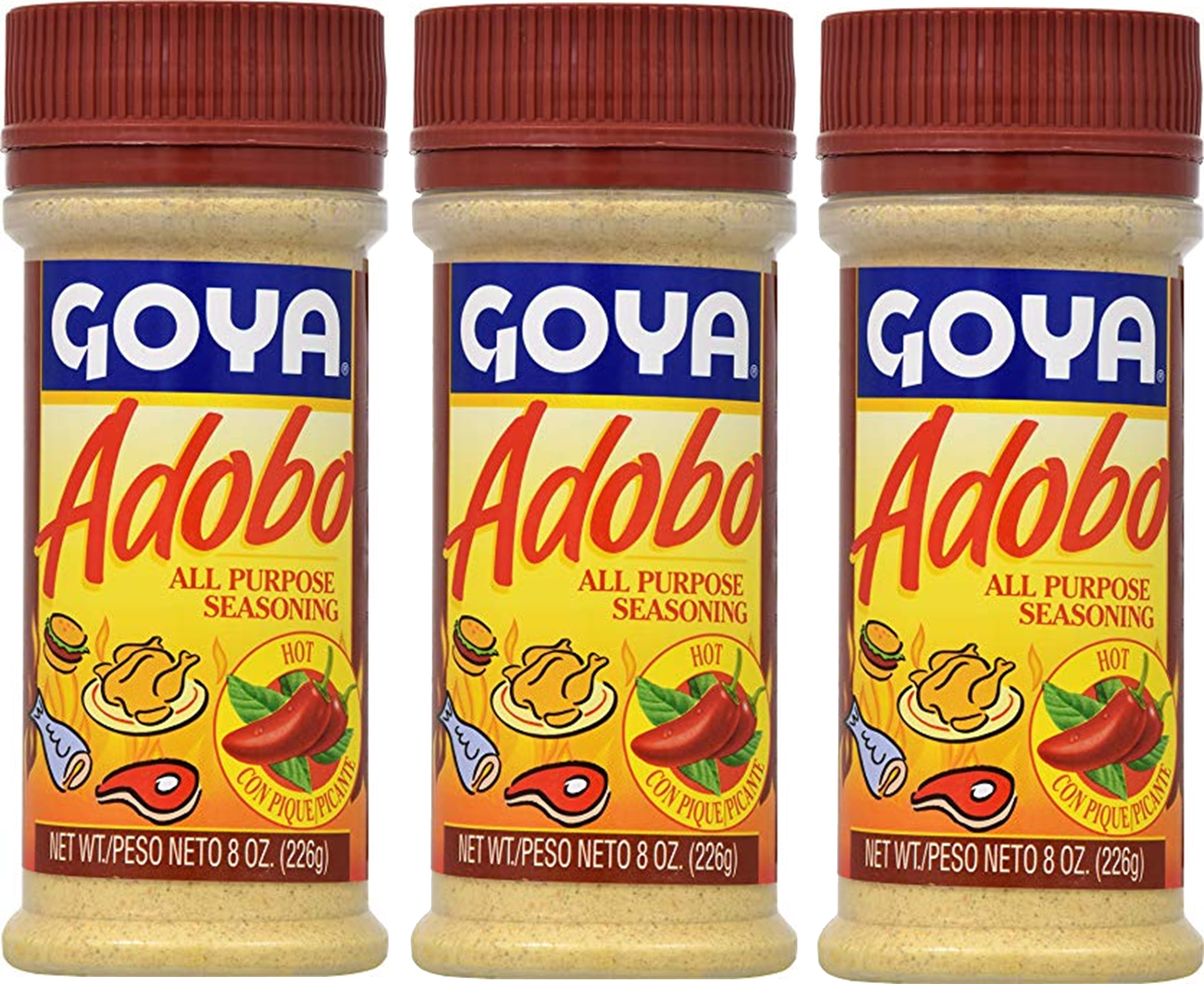 Goya Adobo Hot Pique Picante 8 oz Pack of 3 - Walmart.com