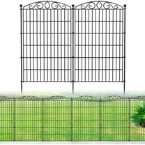 Decorative Garden Fence 6 Panel - 42in H x 13.26 ft L, No Dig Rustproof ...