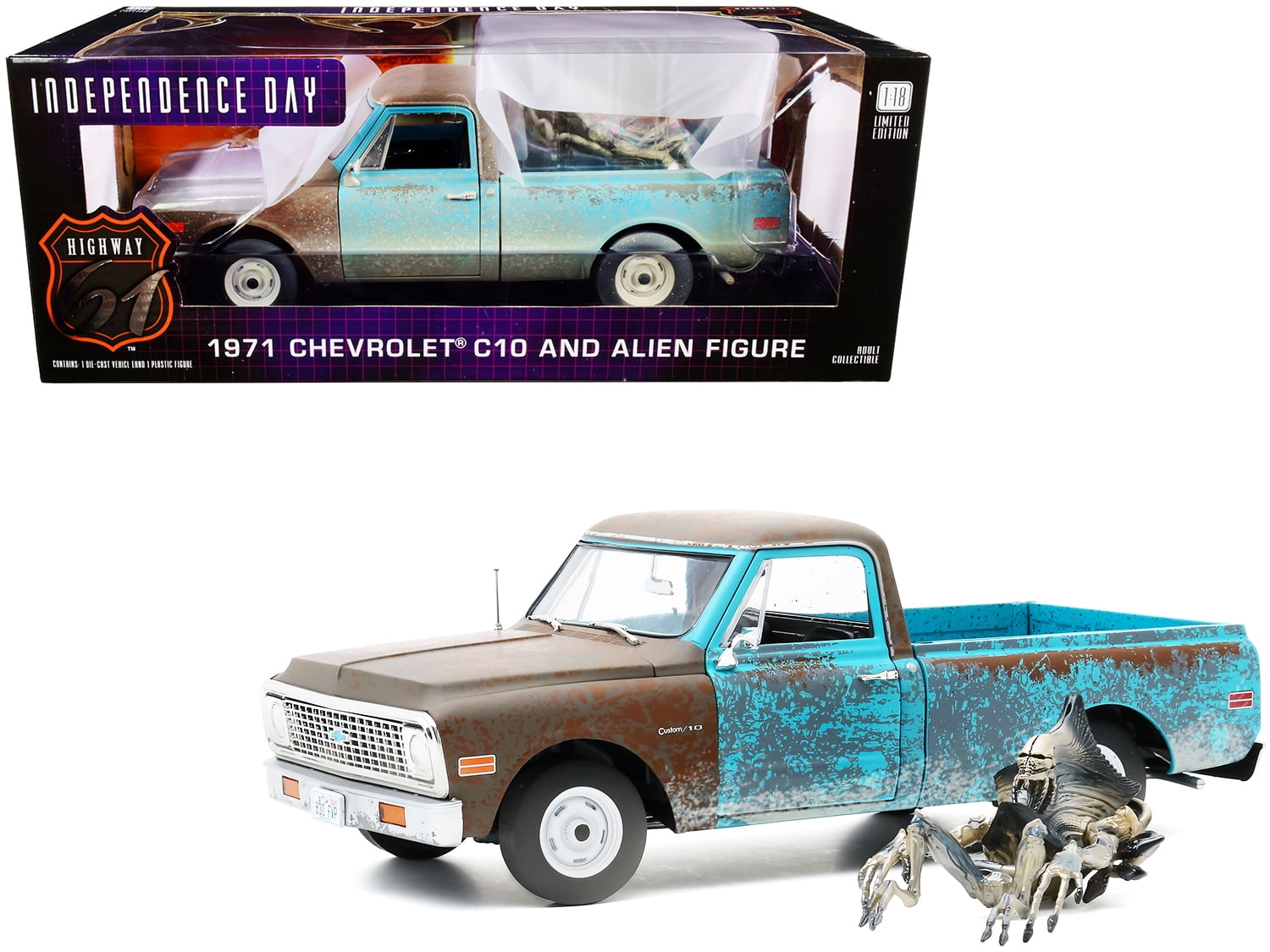 1971 Chevrolet C10 Pickup Truck Weathered with Alien Figurine ...
