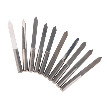 Lot 10Pcs Solid Carbide Flat Bottom Engraving CNC Bit Tool 60 Degree 0 ...