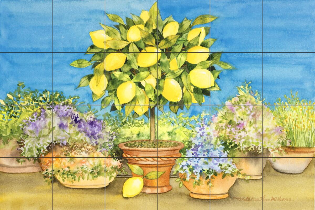 Tile Mural Kitchen Backsplash - Lemon Tree - by Kathleen Parr McKenna ...