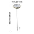 Handmade Metal Flower Garden Stake with Bee Bath and Bird Water Bowl ...