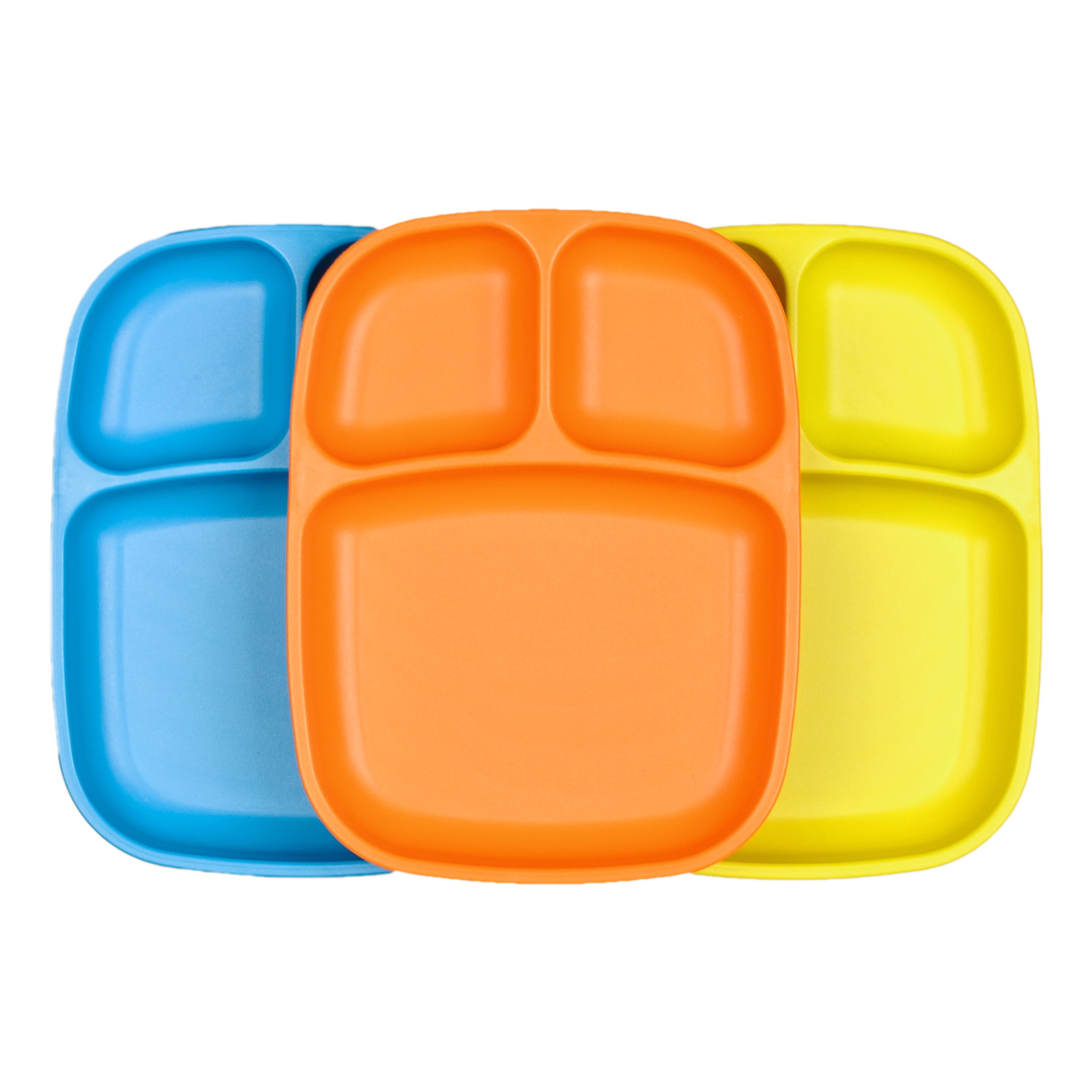 Re-Play Kids Plates Divided Plates, 3pk Durable Toddler Plates, Spring ...