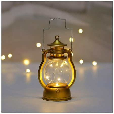 Christmas Mini Kerosene Oil Lamp Led Lights Emergency Hanging Vintage ...