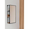 Umbra Cubiko Rectangular Wall Mirror & Storage Unit 12x5x24" Black ...
