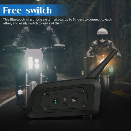 Domqga EJEAS V6 Pro 1200M Motorcycle Helmet Bluetooth Intercom ...