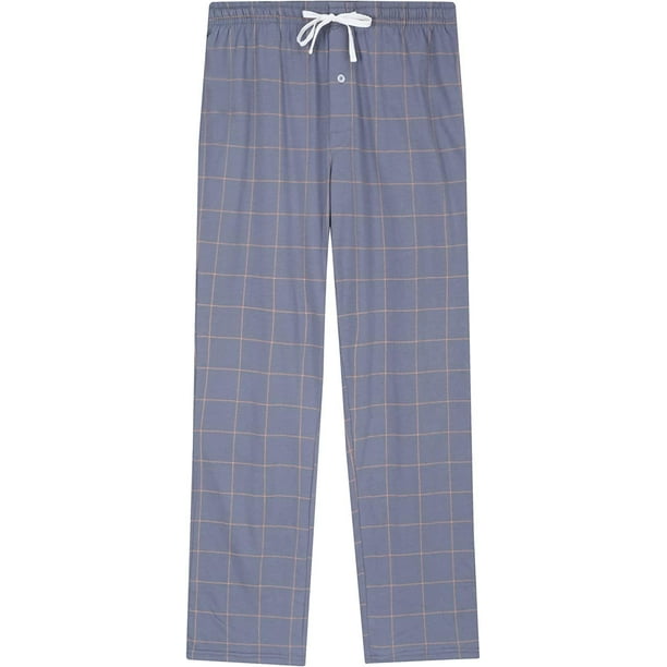 Vulcanodon Mens Plaid Sleep Pants, Cotton Pajama Pants with Pockets ...