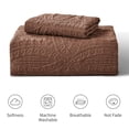 Coin Pattern Brown Twin (68"x86") Bedding Quilt Set - Walmart.com